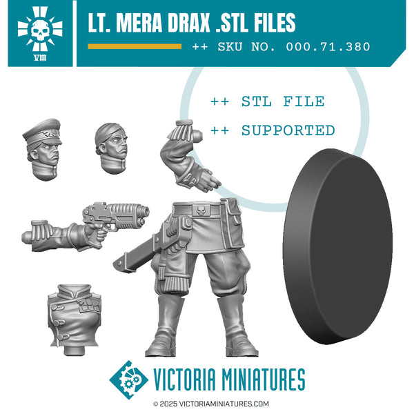 Lt. Mera Drax .STL Download – Victoria Miniatures