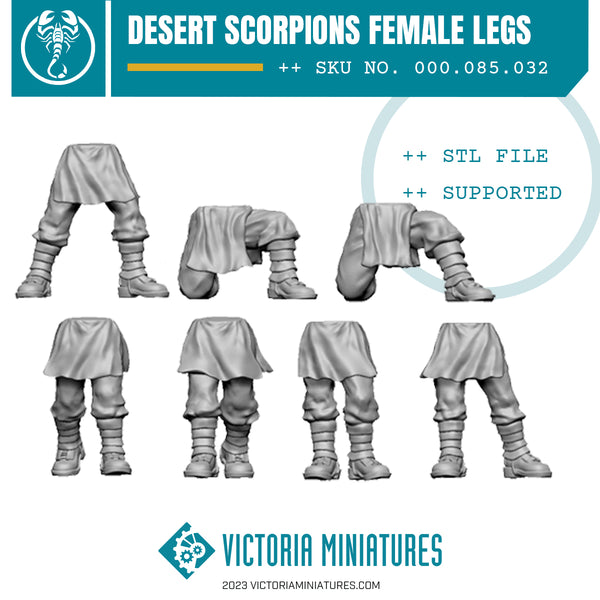Desert Legs Female .STL Download – Victoria Miniatures