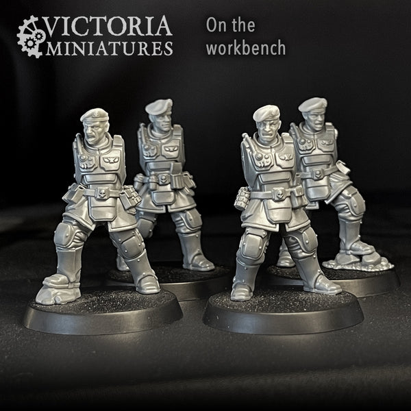 Beret Heads Male x10 .STL Download – Victoria Miniatures